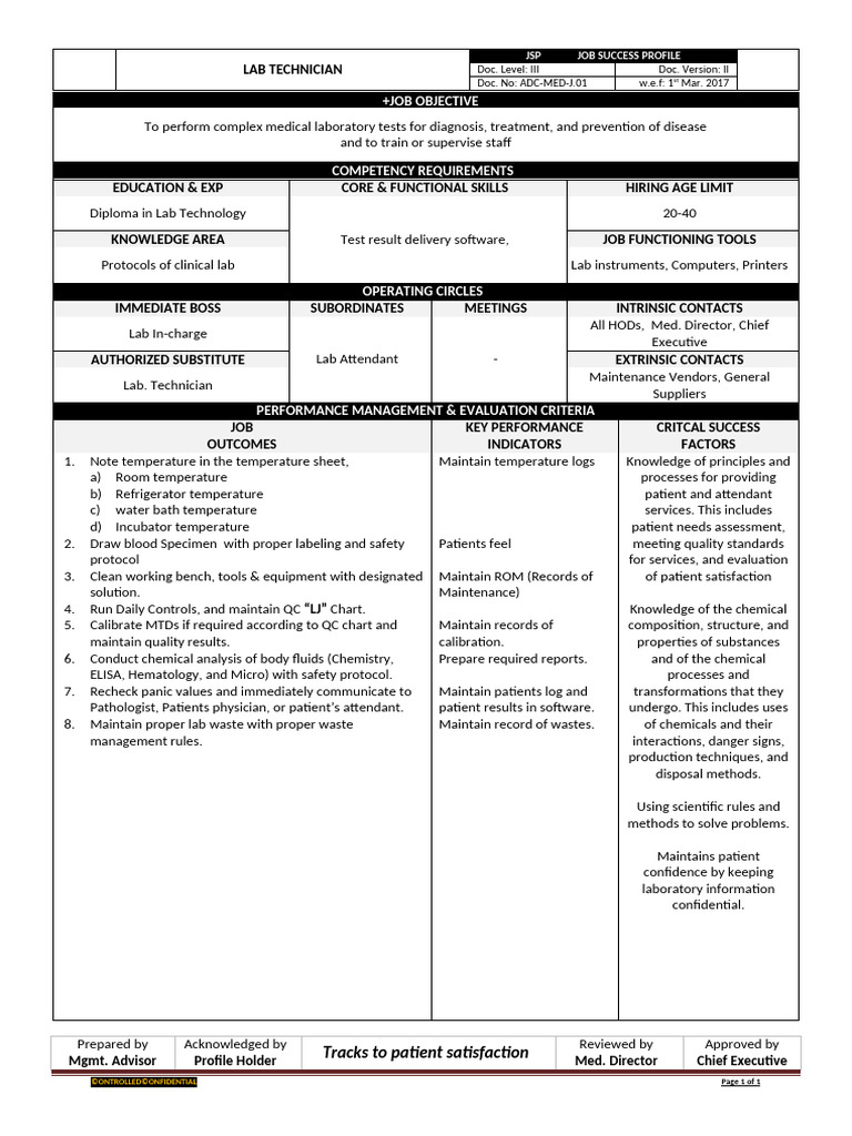 Lab Tech | PDF