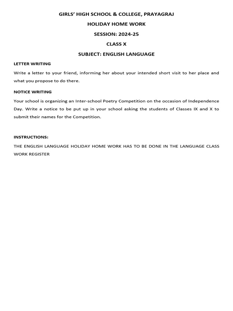 Project Assignment Class 10 | PDF