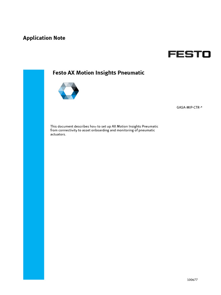 Application+Note+AX Motion Insights Pneumatic 100677V1.20 | PDF