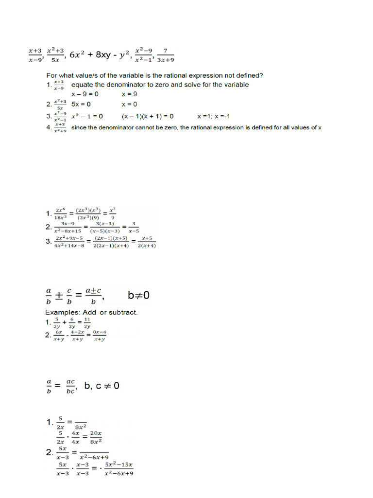 Rational Expression and Exponents | PDF | Factorization | Teaching Methods & Materials