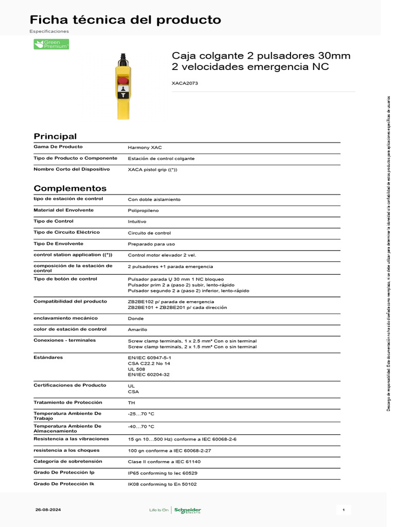 Schneider Electric_Harmony-XACA_XACA2073 | PDF