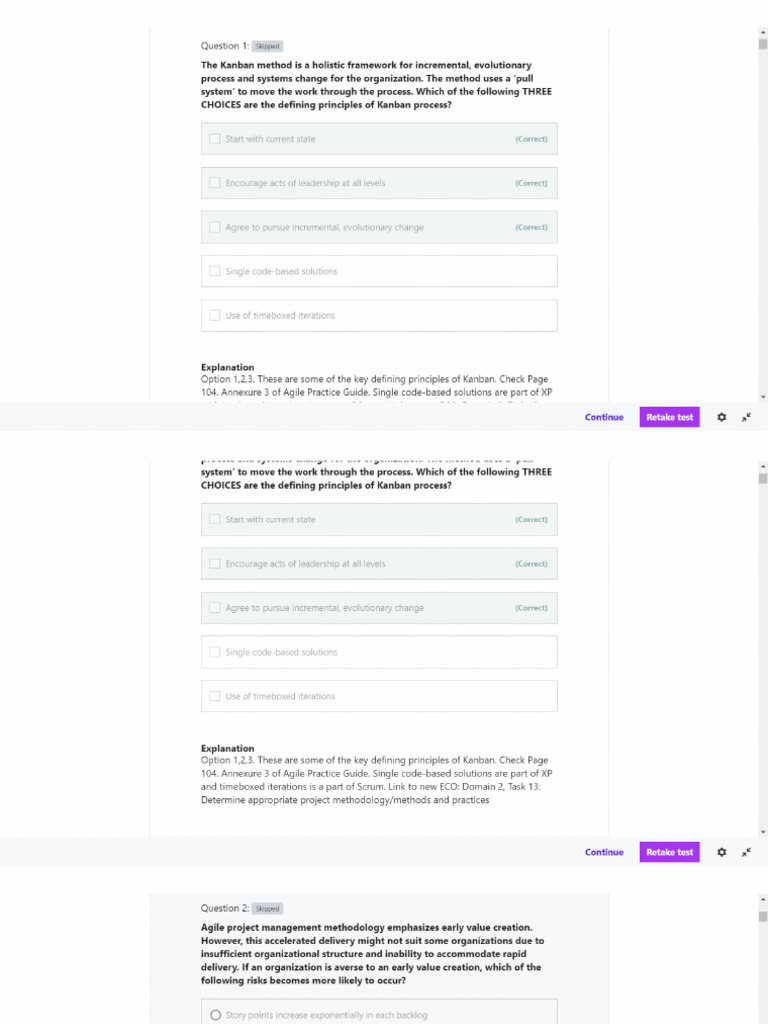 PMP Exam (2022) Simulator - Set 1 (60-Qs) - Results | PDF