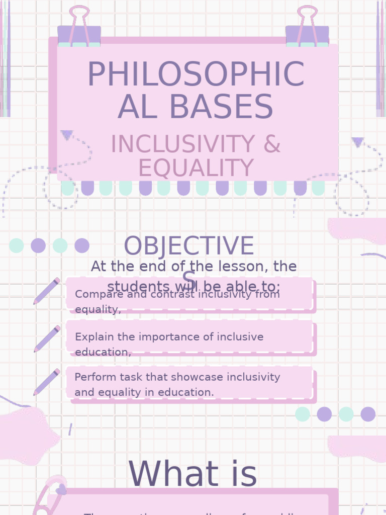 Philosophical Bases Inclusivity and Equality 20240908 211333 0000 | PDF
