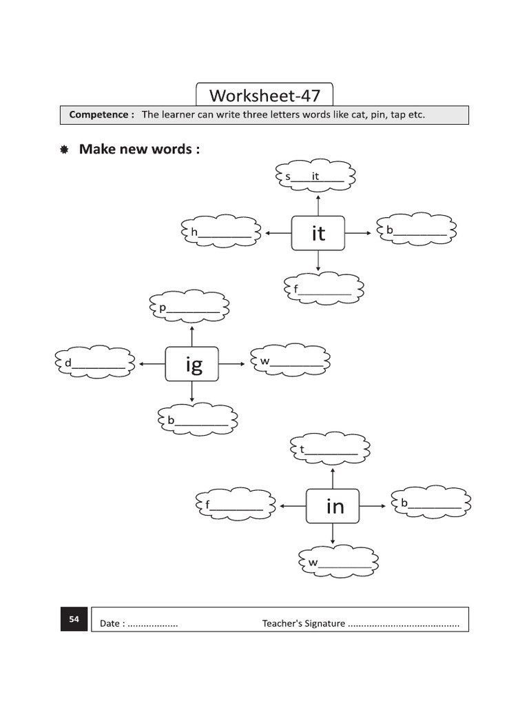 Grade 1-2_ Three Letter Words | PDF