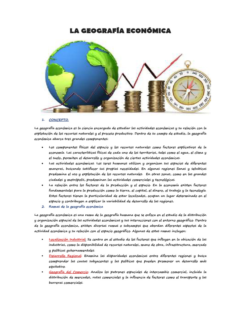 La Geografía Económica | PDF