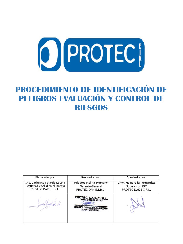 P-SSOMA-002 Procedimiento IPERC v3 | PDF