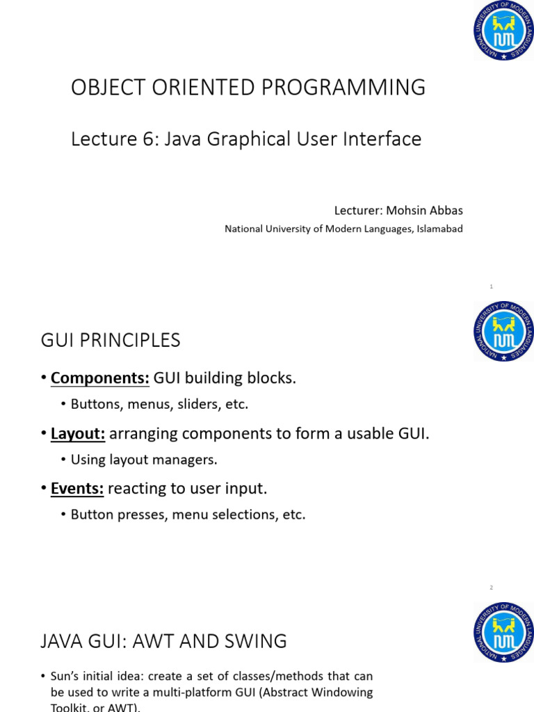 Lec-6 GUI | PDF