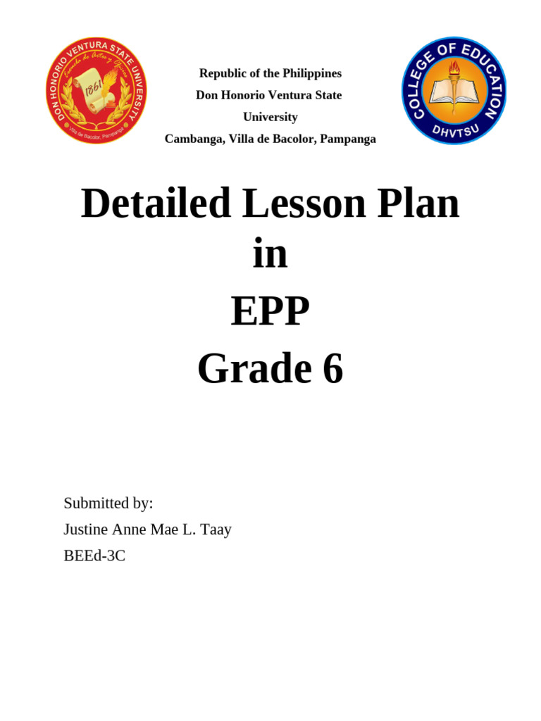 Lesson Plan in EPP | PDF