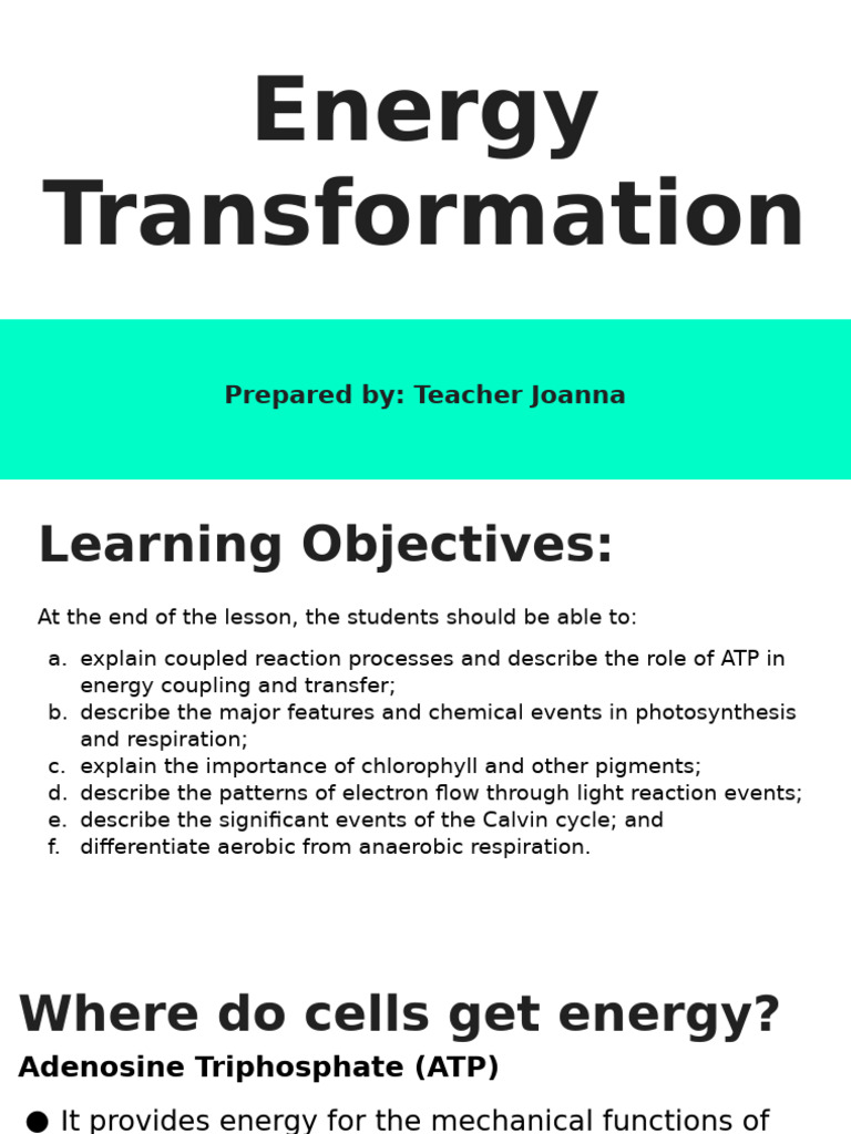 Q4 L2 Energy Transformation | PDF