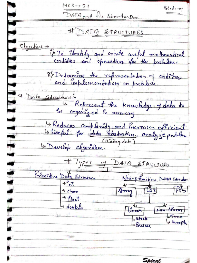 Data Structure NOTES | PDF Data Structure NOTES | PDF