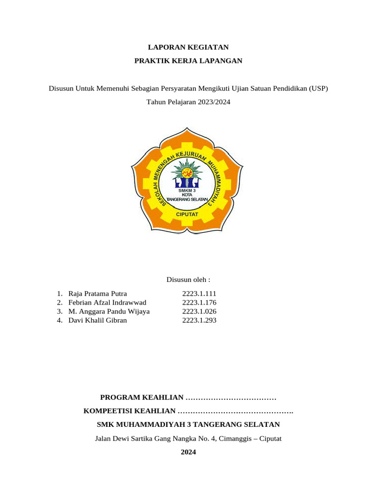 Laporan Kegiatan PKL | PDF