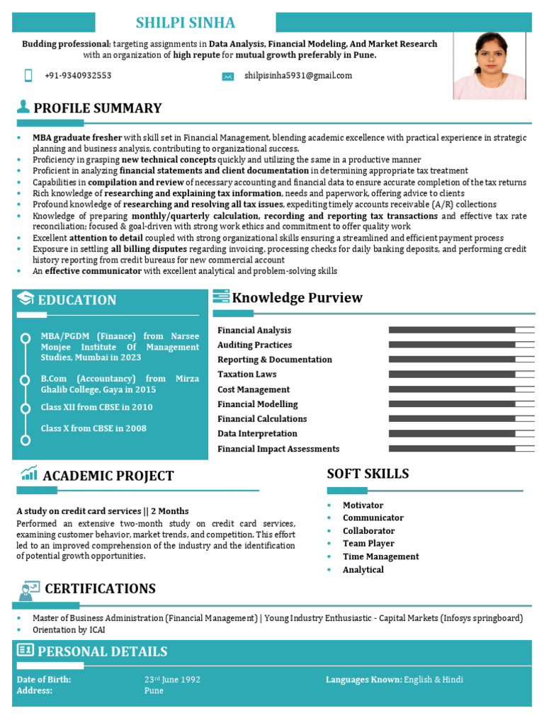 Resume 1706700567601 Shilpi Sinha | PDF