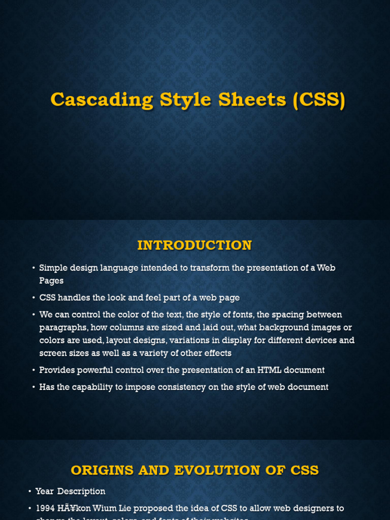 Cascading Style Sheets (CSS) | PDF