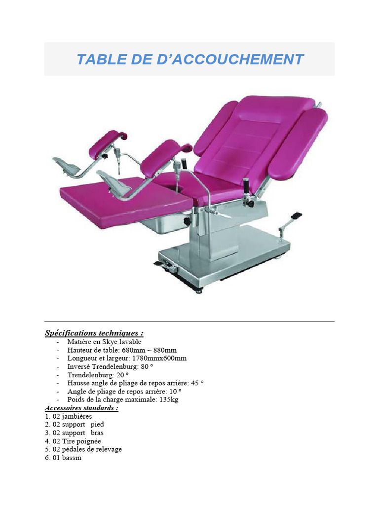 Table D'accouchement | PDF