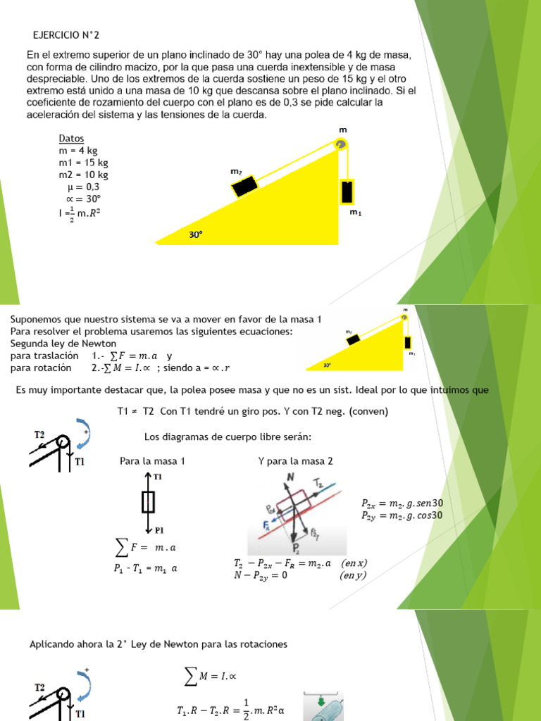 Ejercicio 2 Plano Inclinado | PDF