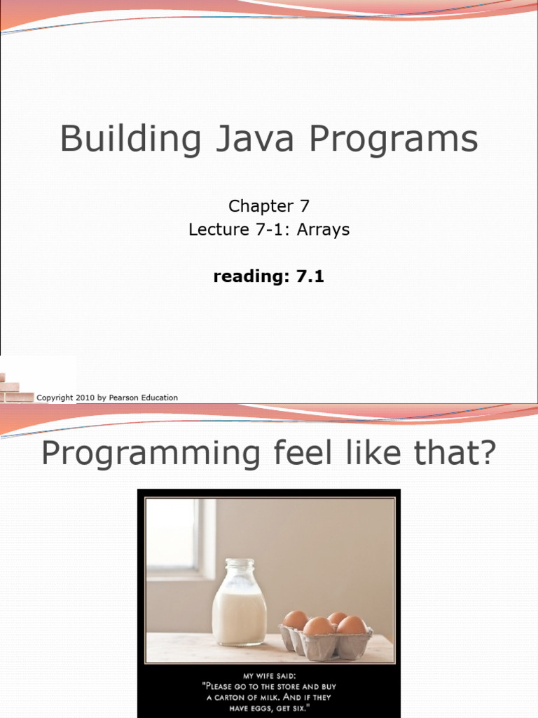 18 ch07 1 Arrays | PDF