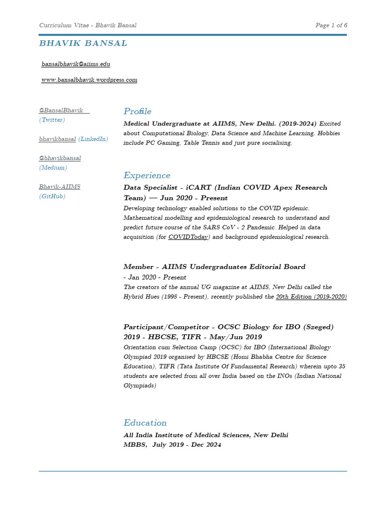 Bhavik CV Formal | PDF