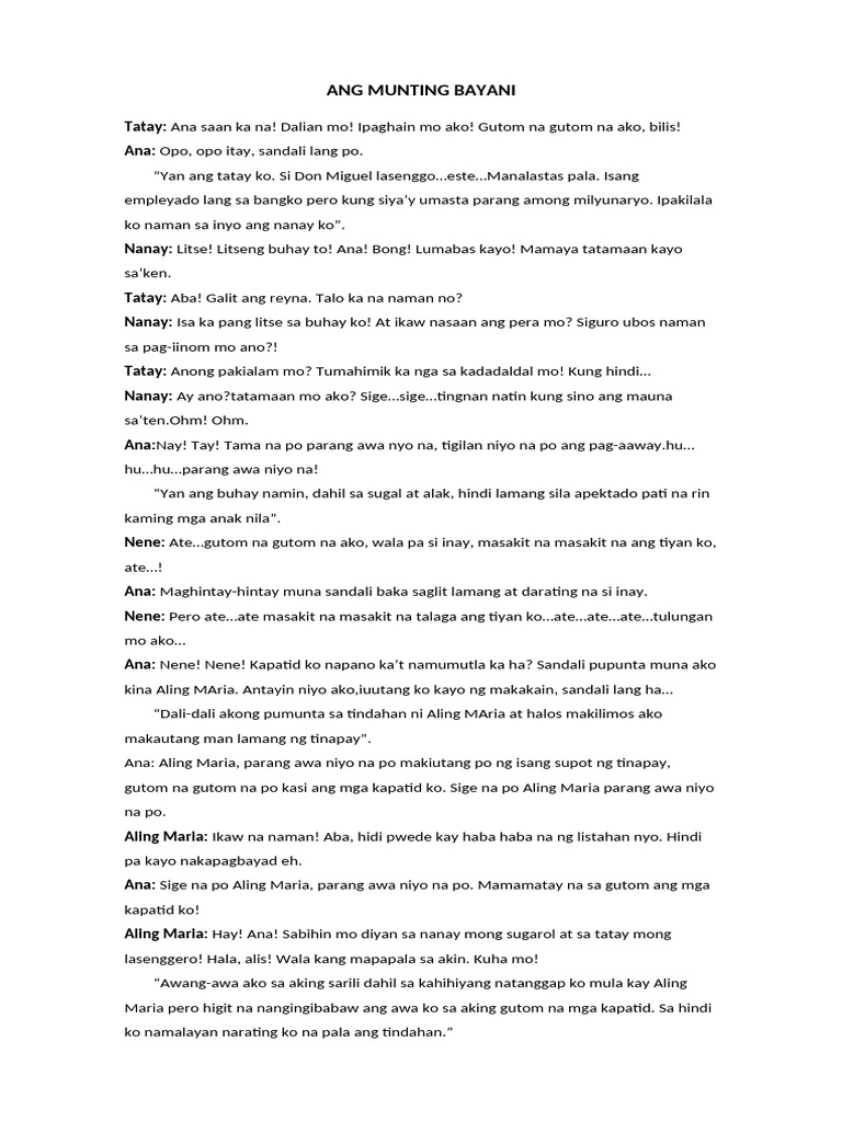 Ang Munting Bayani | PDF
