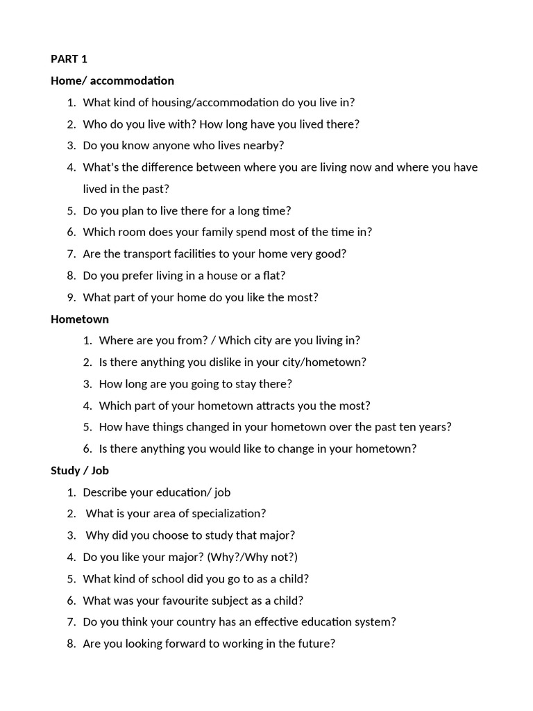 Speaking Task A | PDF