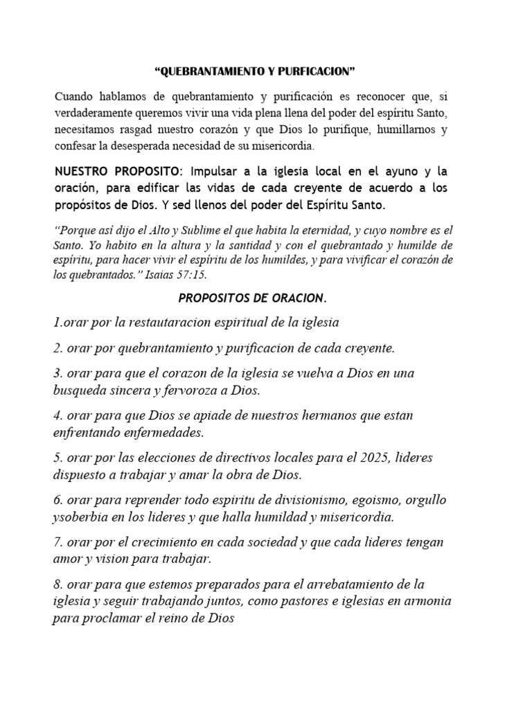 Quebrantamiento y Purficacion | PDF