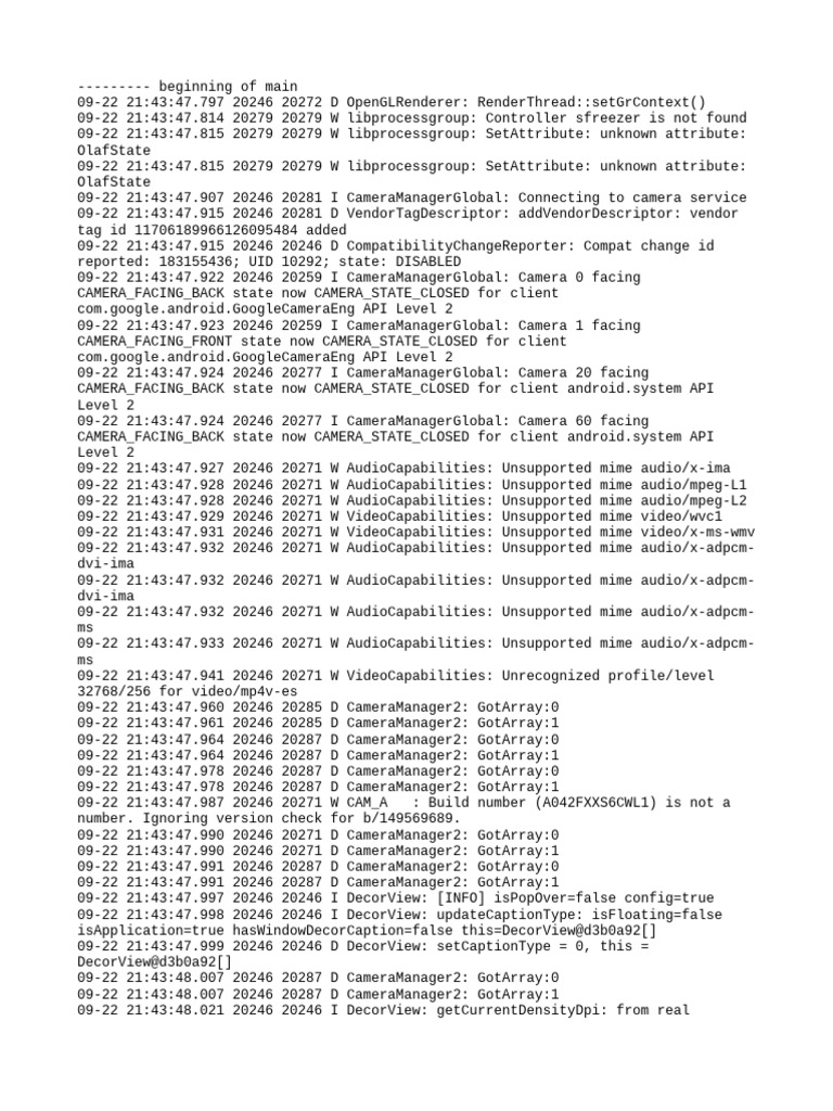 Log Cat 1727012627764 | PDF