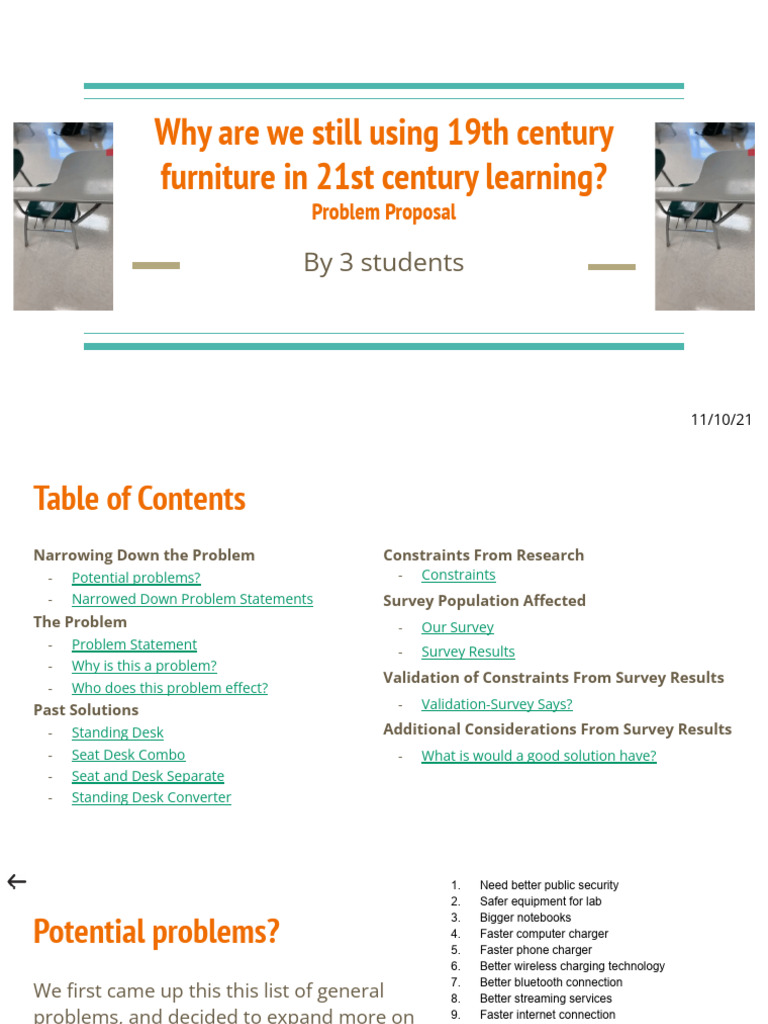 EDD Project Proposal Example Submission | PDF | Desk | Classroom