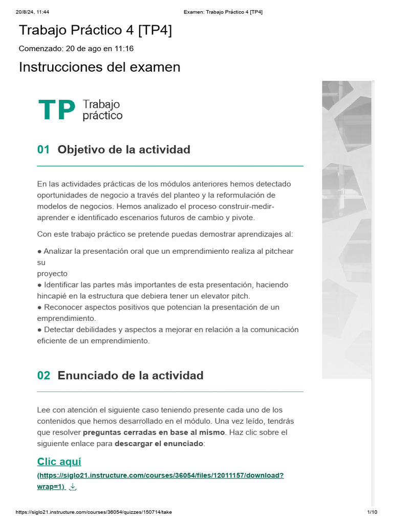 TP4 Emprendimientos Universitarios | PDF