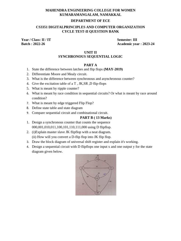 DPCO CYCLE TEST-II QB For II-IT | PDF