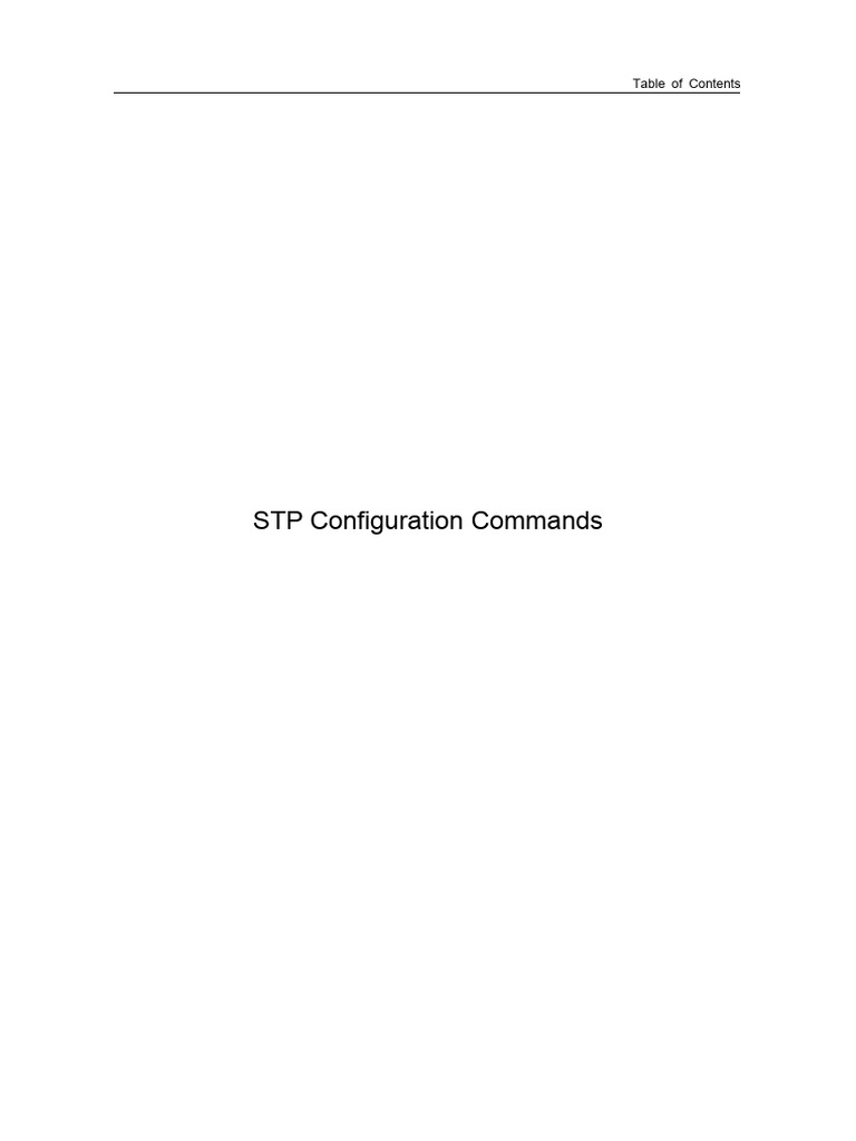 15-STP Configuration Commands | PDF