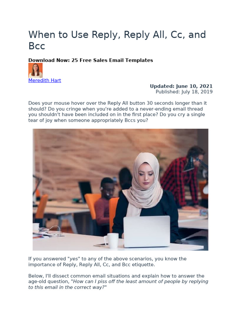 When To Use Reply | PDF