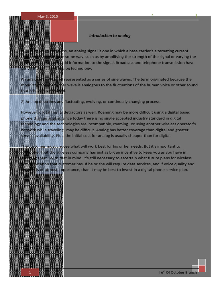 Analog Report2 | PDF
