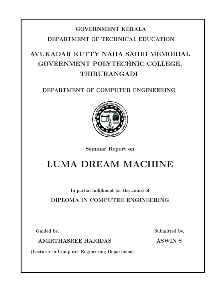 Luma Dream Machine | PDF