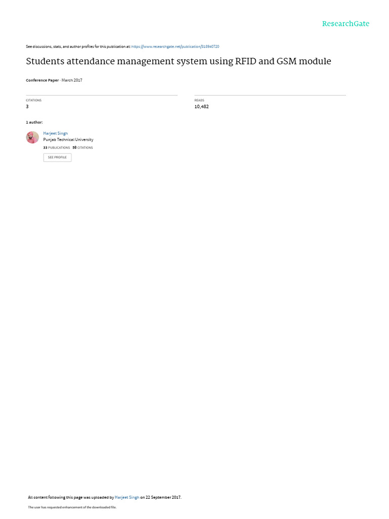 Students Attendence Management System | PDF