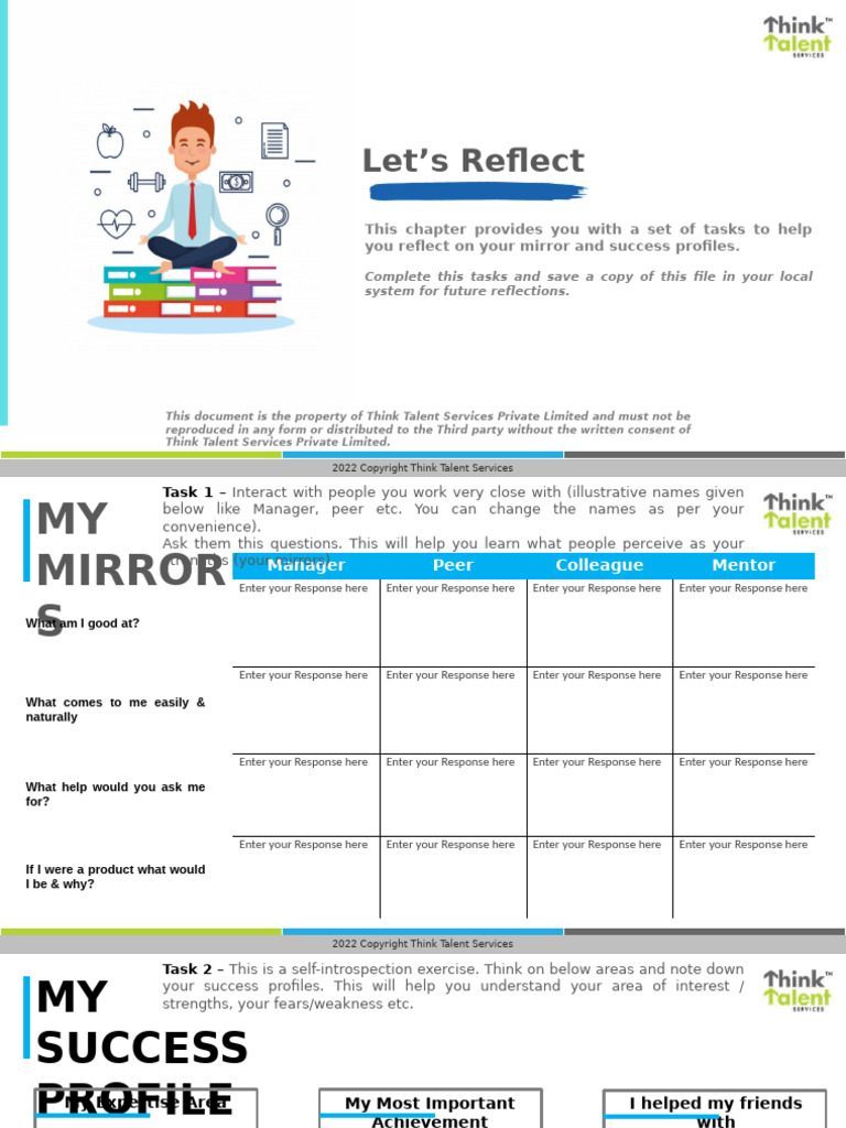 Course 2 - Basic Self Awareness - Chapter 1.3 - Reflection Exercises On ...