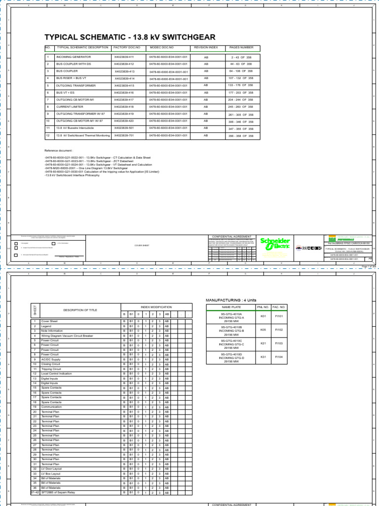 Typical Schematic - 13.8 Kv Switchgear | PDF