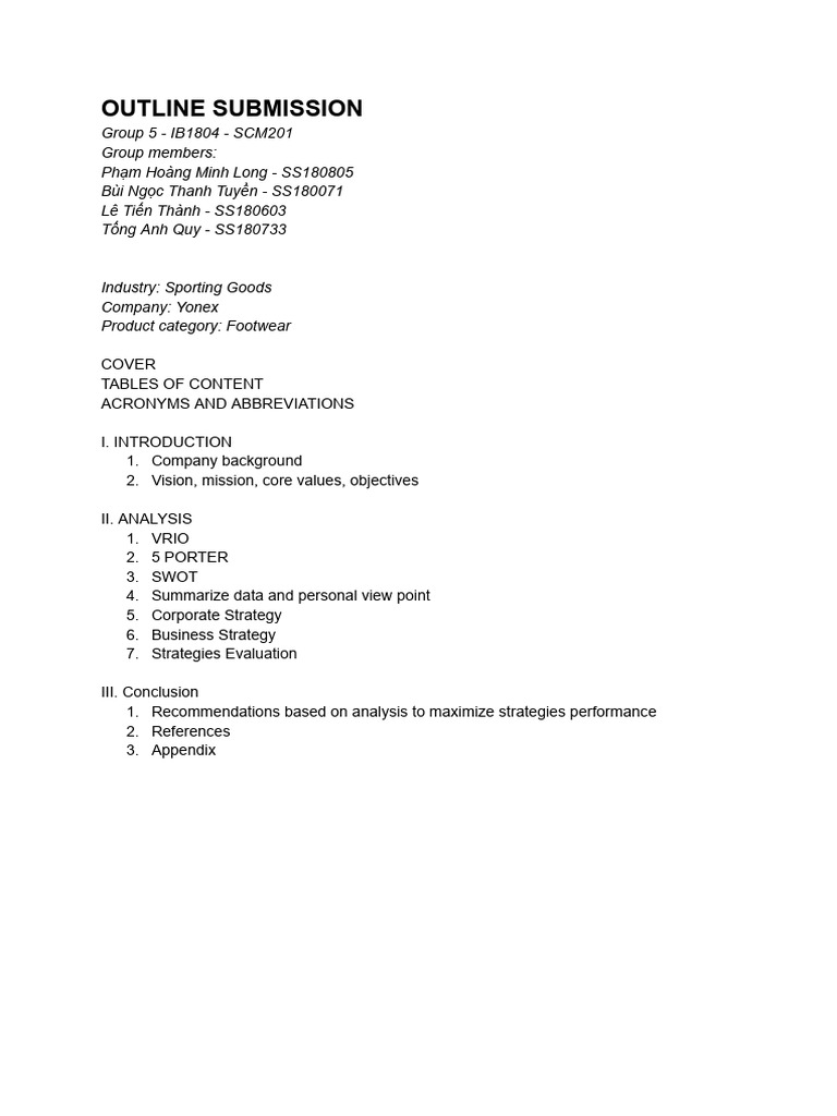 SU24 - SCM201 - IB1804 - IndividualGroup Assignment Outline | PDF