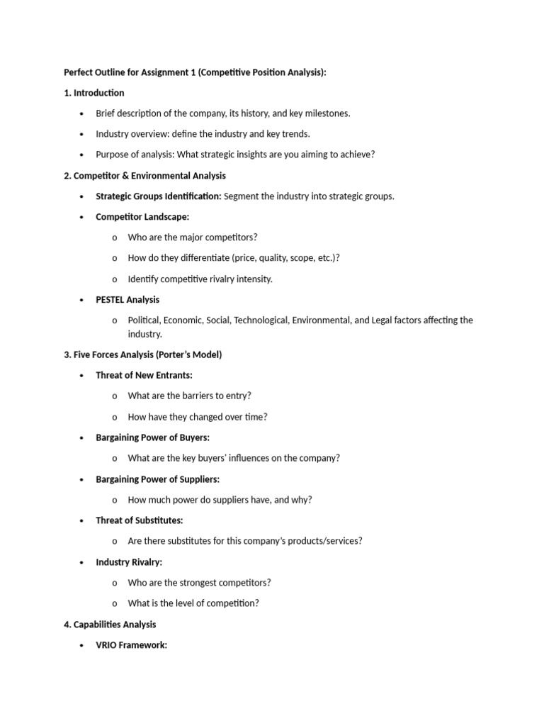 Perfect Outline For Assignment 1-2 | PDF