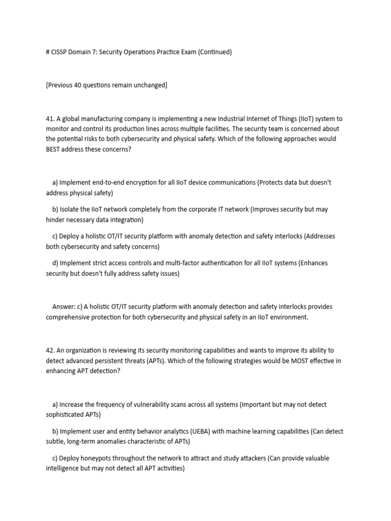 CISSP Domain 7 QA | PDF