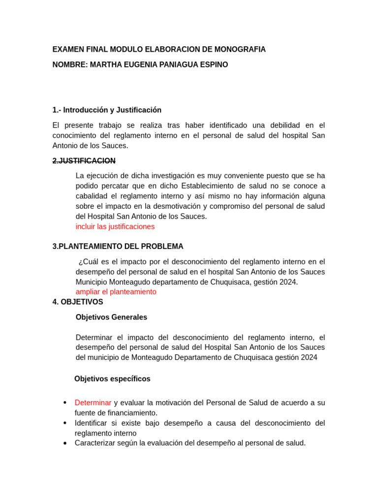 EXAMEN FINAL MODULO ELABORACION DE MONOGRAFIA 1 rev ve | PDF