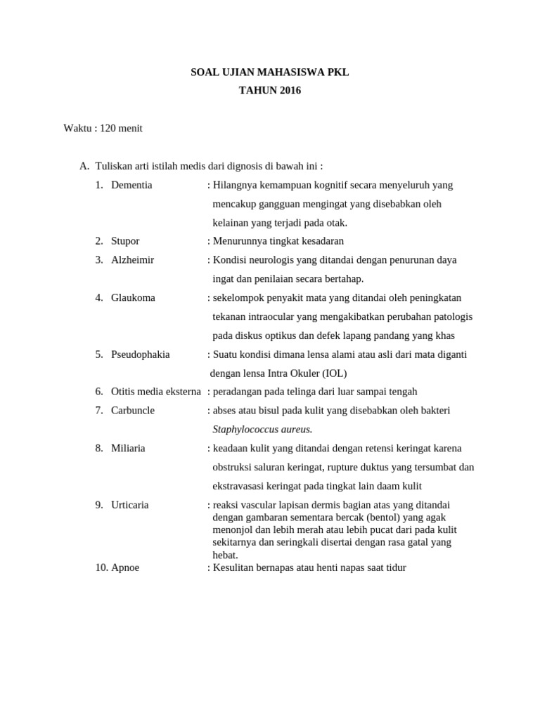 Soal Icd 1o Santi Deswita | PDF