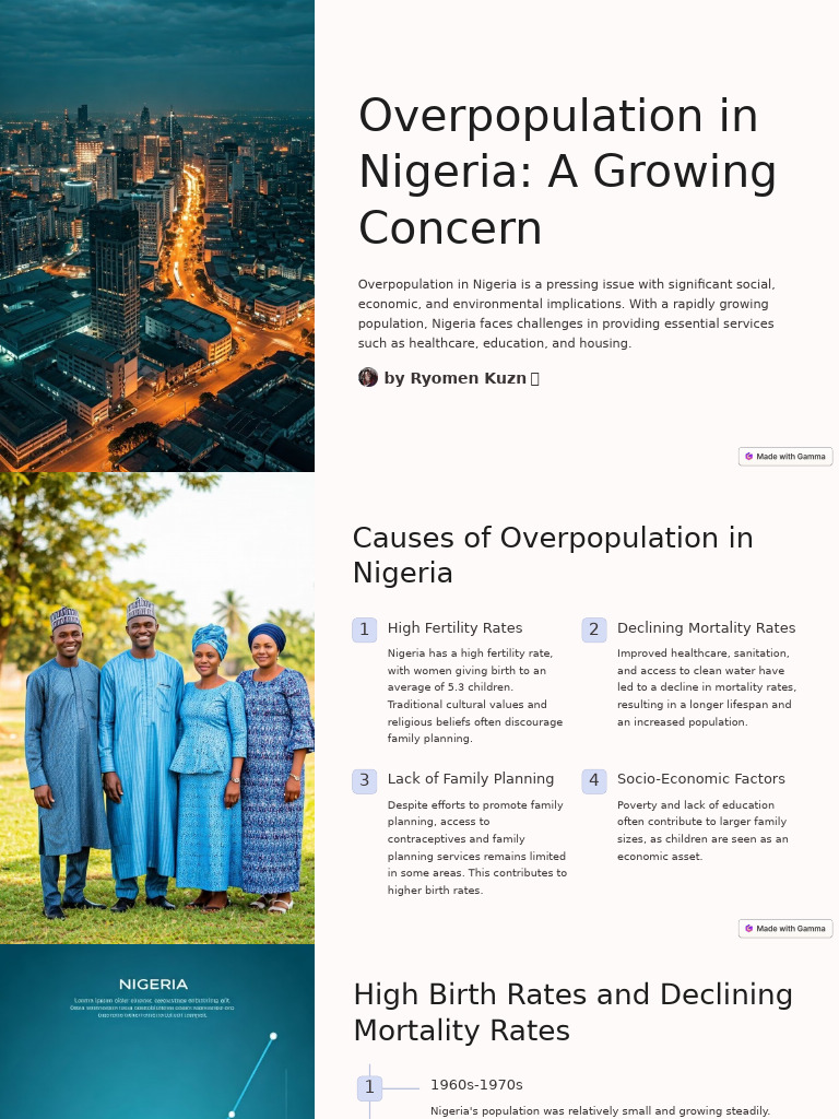 Overpopulation in Nigeria A Growing Concern | PDF