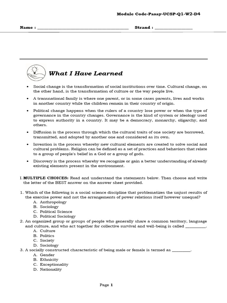 Ucsp Q1 Week2 D4 | PDF