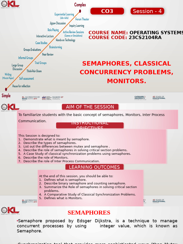 Co3 S4 Semaphores Monitors | PDF | Concurrency (Computer Science) | Computers