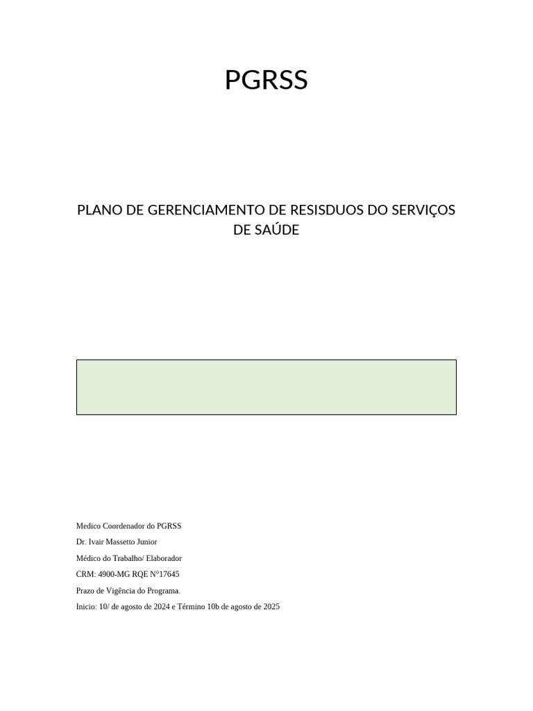 Capa Pgrss | PDF