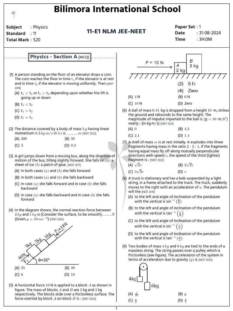 11-E1 NLM Jee-Neet 1725031897 | PDF
