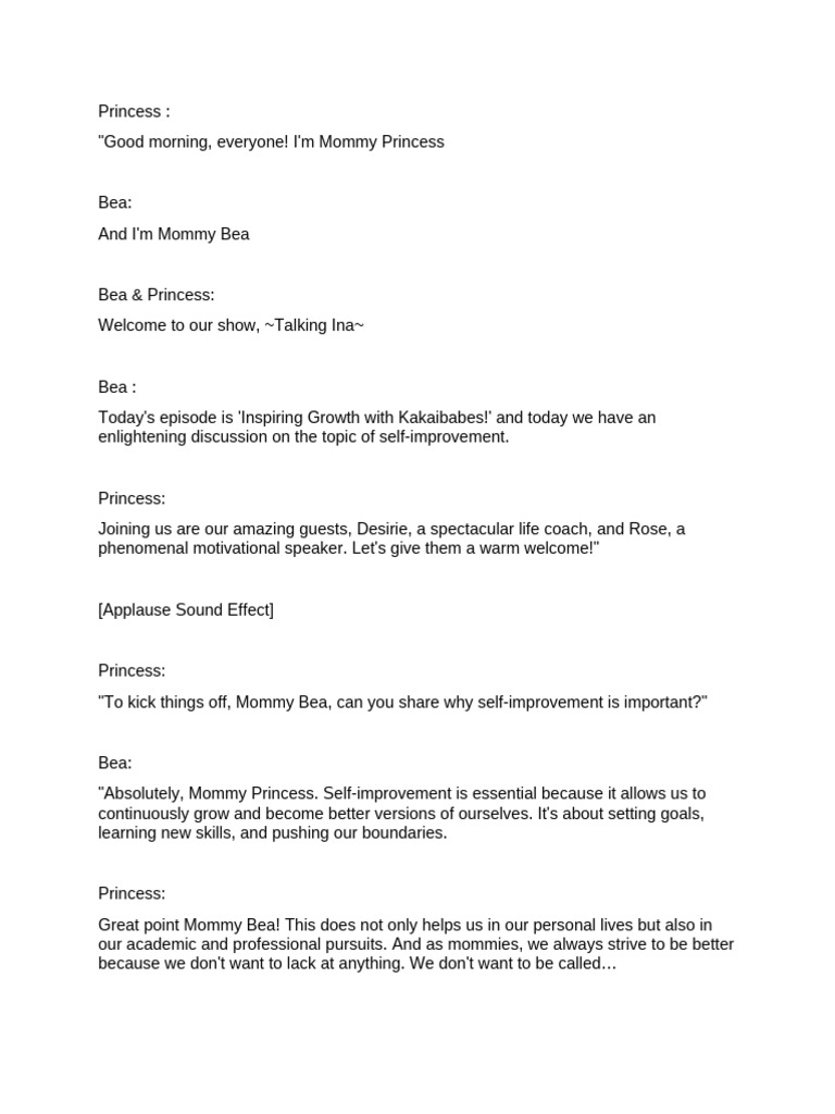 TalkShow-Script | PDF