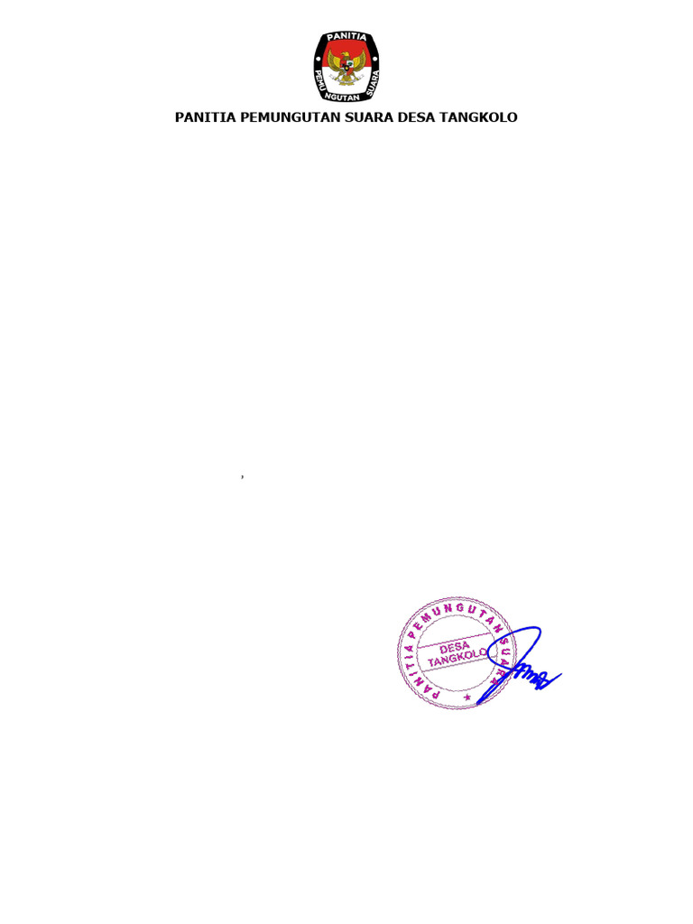 Undangan Pembubaran Pantarlih Tangkolo | PDF