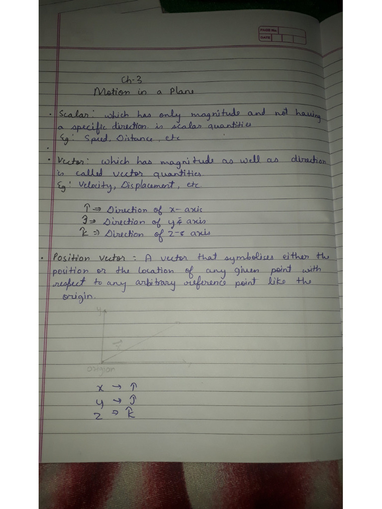 physics ch 3 motion in plane | PDF