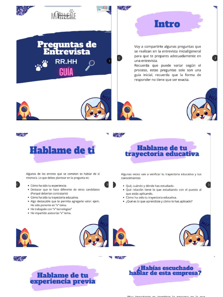 Preguntas de entrevista laboral | PDF