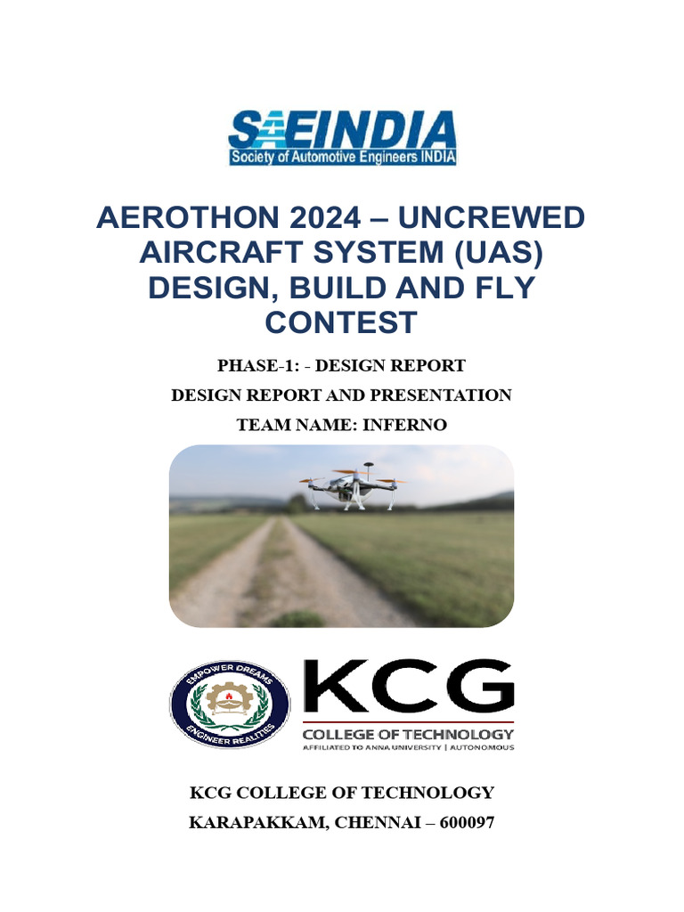 Aerothon 2024 - Uncrewed Aircraft System (Uas) Design, Build and Fly ...